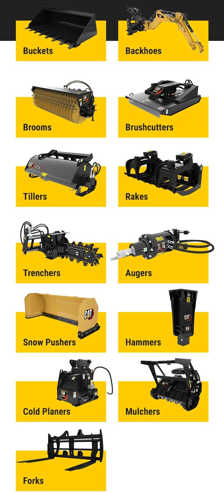 Full Series Of Skid Steer Loader Attachments-HIXEN